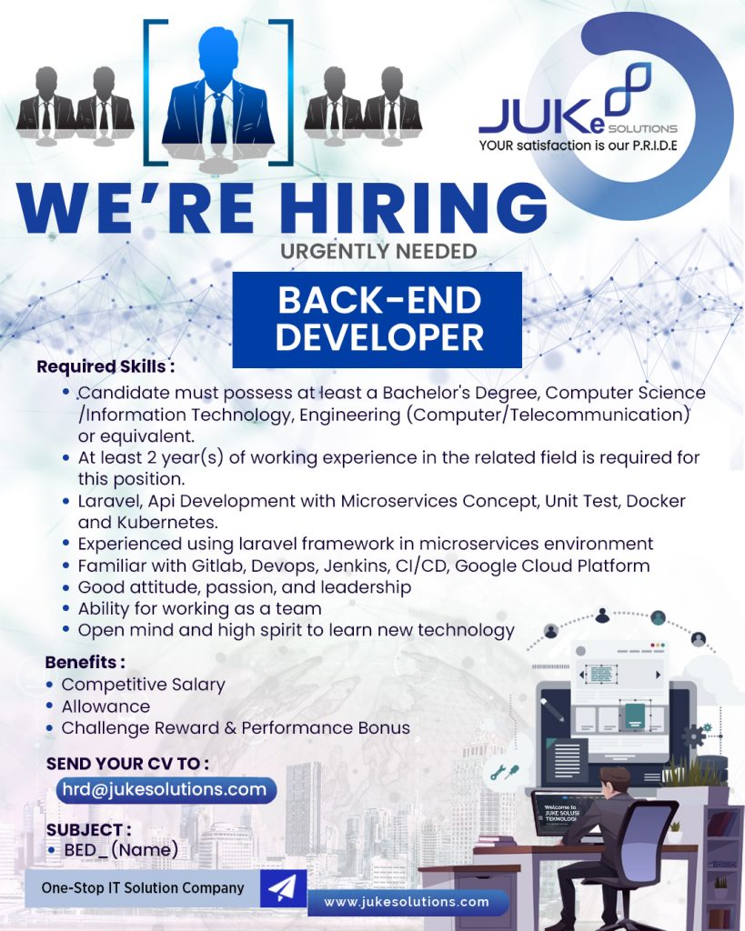 [Lowongan] PT Juke Solusi Teknologi – Department Computer Science and Electronics